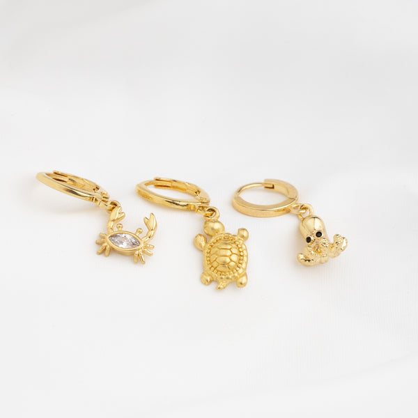 Tiny Octopus Earring - Primrose Jewellery