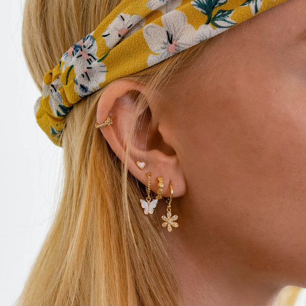 Silver Opal Wings Butterfly Earring - Primrose Jewellery